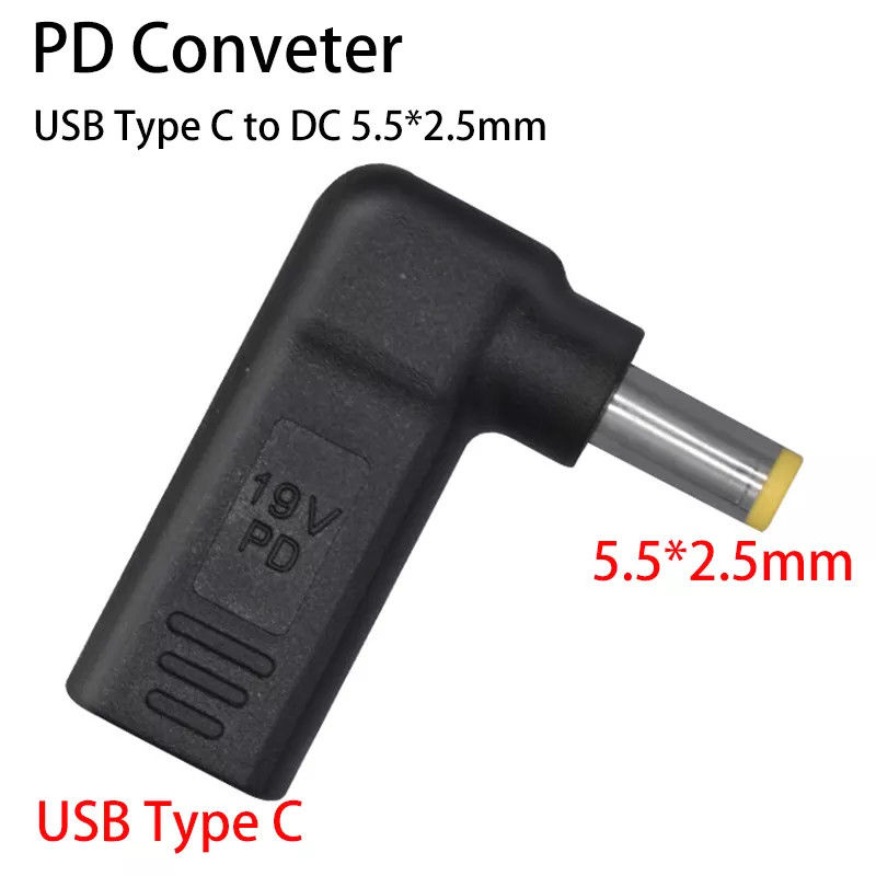USB Type C Female To DC 5525 Male Converter PD Decoy Spoof Trigger Plug ...