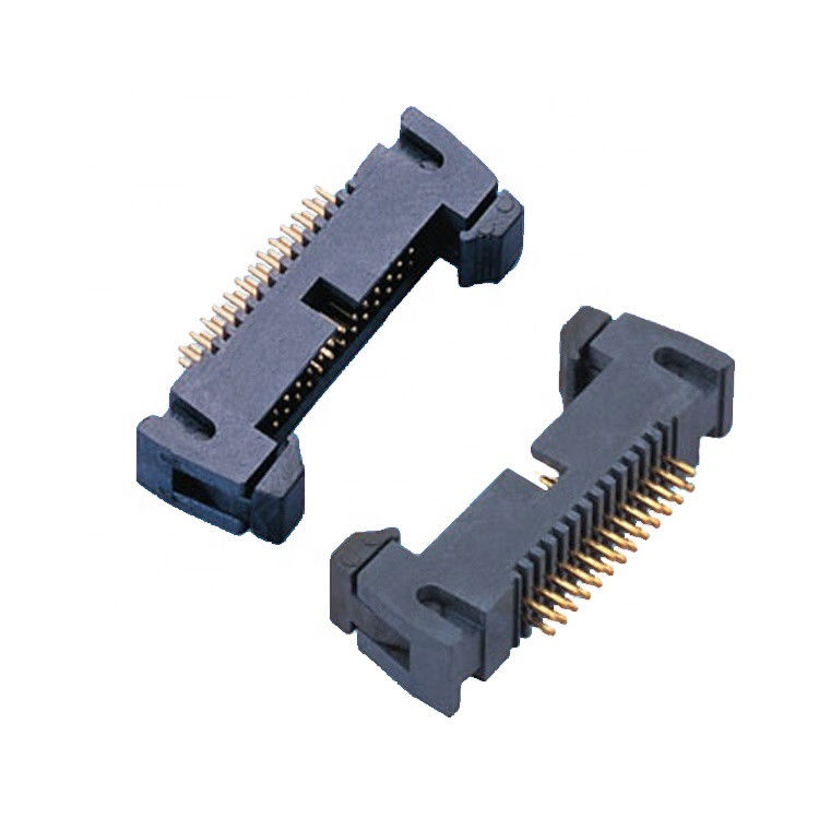 DIP Shrouded 40 Pin Header Connector Double Row Ultrashort Ear 2.54 Mm ...
