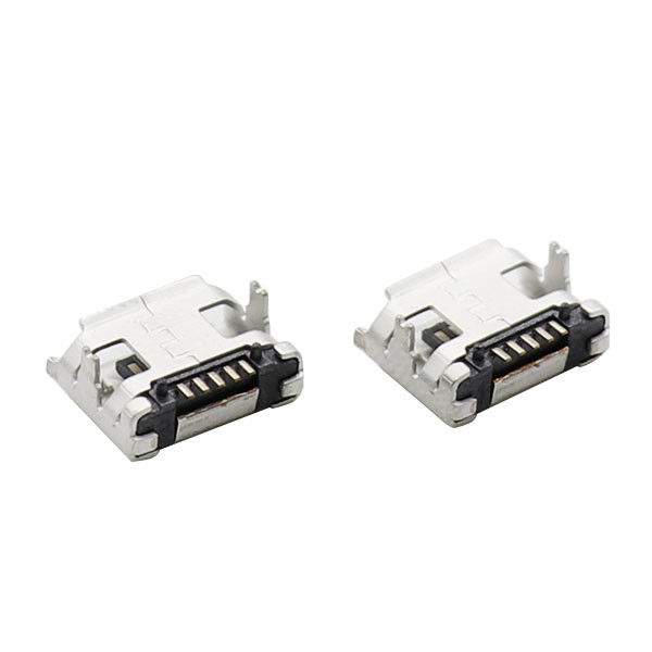 LCP Plastic Magnetic Micro USB Connectors Type B 5 Pin With Flange