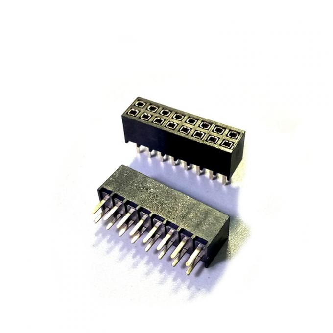 2.54mm Pitch Double Row Pin Header , 2-50Pin Box Header Connector
