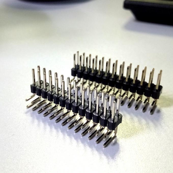 PA9T Dual Single Row DIP 90 Degree Pin Connector Pin Header 1.27 Mm Pitch